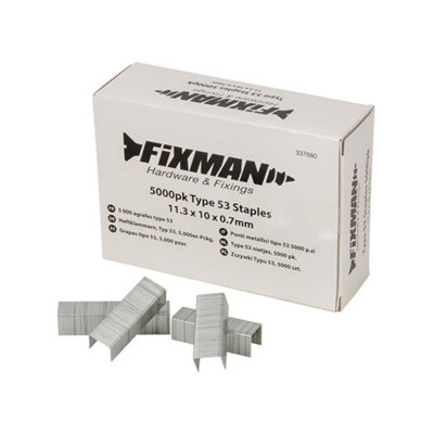 Fixman - Type 53 Staples 5000pk - 11.25 x 10 x 0.75mm