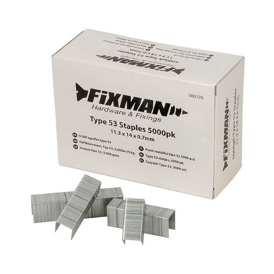 Fixman - Type 53 Staples 5000pk - 11.25 x 14 x 0.75mm