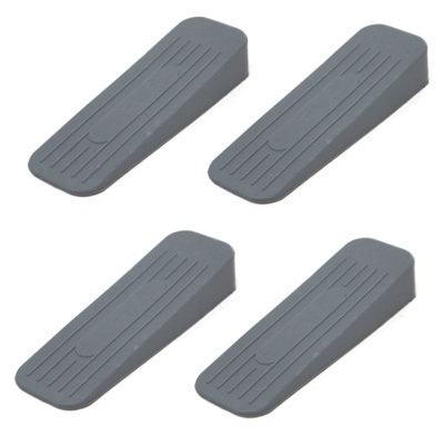 fiXte Deluxe Heavy Duty Non-Slip Rubber Door Wedge Stopper (Pack of 4 ...