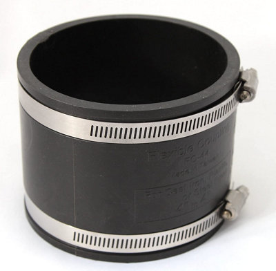 FixTheBog™ 4" Rubber Coupling PVC Soil Drain Repair 110mm Pipe Coupler ...