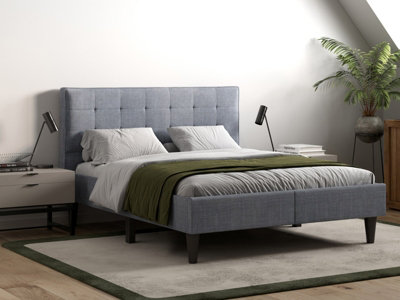 Flair Perth Fabric Kingsize Bed - Grey