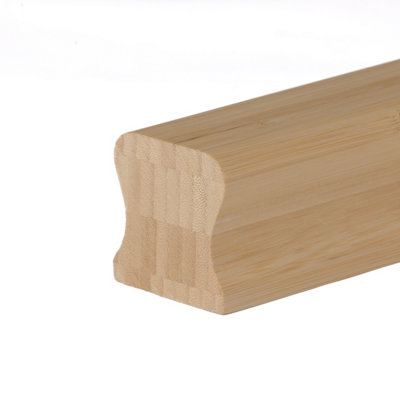 Flair Stairs Bamboo Deep Traditional Handrail No Groove 3.6m Light