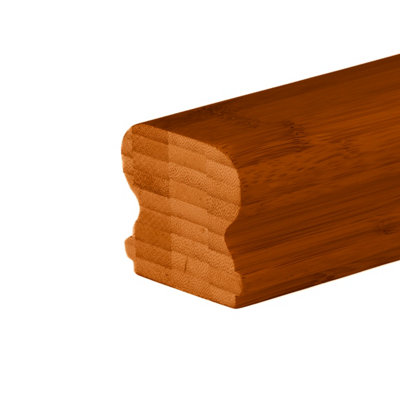 Flair Stairs Bamboo Pear Handrail No Groove 3.6m Dark