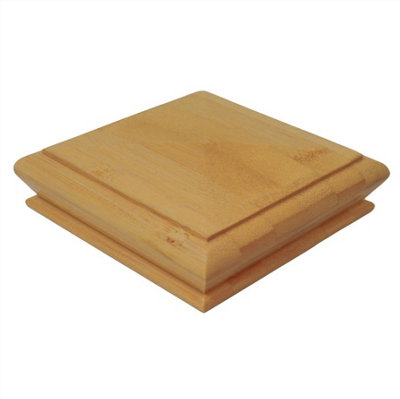 Flair Stairs Bamboo Pyramid Newel Post Cap 90 x 90mm Dark