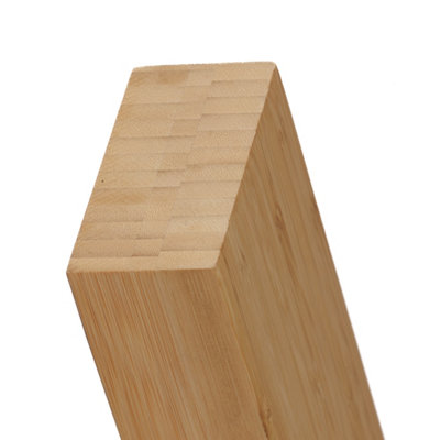 Flair Stairs Bamboo Square Half Newel Post - 90 x 45 x 1.5m Light
