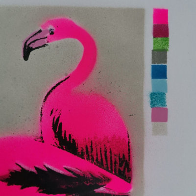 FLAMINGOES 29 X 42 X 0 CM (11.4 X 16.5 X 0 INCHES)