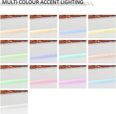 Buy FLAMME 51" Knighton Wall Mounted Fireplace at B&Q