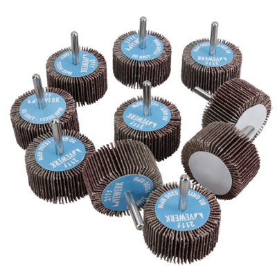 Flap Wheel Disc Shaft Mounted Abrasive Sanding Drill 50mm 80Grit 10PK ...