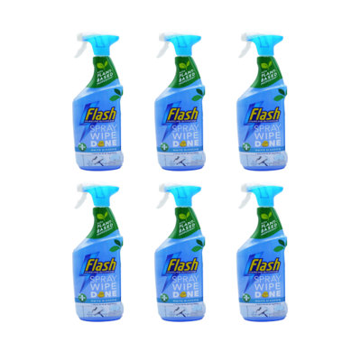 Buy Flash Bathroom Anti-Bacterial Cleaning Spray 800ml - Pack of 6 at B&Q