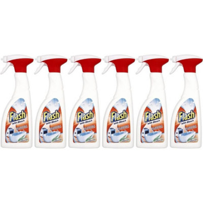 Flash Bleach Spray Power & Hygiene 500ml Pack of 6 | DIY at B&Q