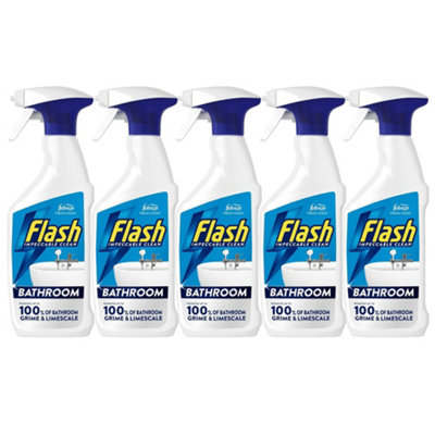 Flash Impeccable Clean Bathroom Grime & Limescale Remover 500ml x 5