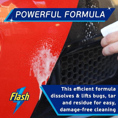 FLASH Insect Bug Remover Spray Powerful Car Cleaner for Tar & Bugs 4x500ml