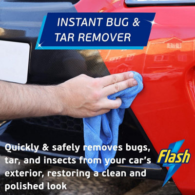 FLASH Insect Bug Remover Spray Powerful Car Cleaner for Tar & Bugs 4x500ml