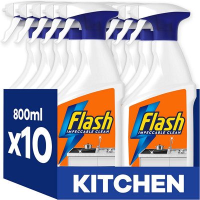 Flash Kitchen Citrus Cleaning Trigger Spray 10 x 800ml Bulk Buy