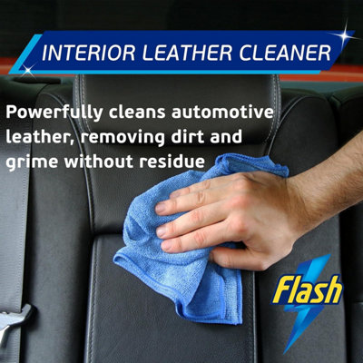 FLASH LEATHER CLEANER CLEAN AND FRESHENS CAR AUTOMOTIVE LEATHER ...