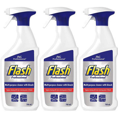 Flash Professional Multi-Purpose Cleaner with Bleach Spray 750ml (Pack ...