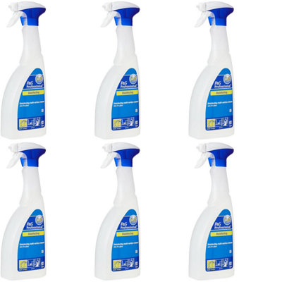 Flash Professional Multi-Surface and Glass Spray 750ml (Pack of 6 ...