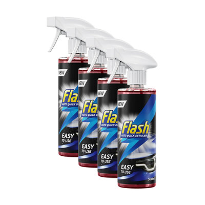 FLASH Quick Detailer Spray Car Cleaner Protects & Restores Paint 4x500ml