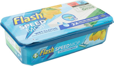 FLASH SPEED MOP REFILL PAD WET CLOTHS PACK OF 24