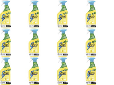 FLASH SPRAY WIPE DONE KITCHEN CRISP LEMON 800ML (PACK OF 12)