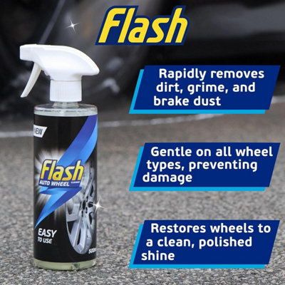 FLASH Tyre Shine Instant Dressing Spray Wet Look & Protection for Tyres ...