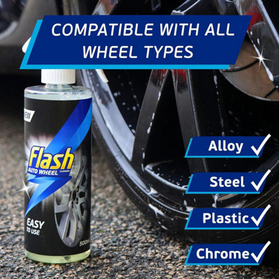 FLASH TYRE SHINE INSTANT DRESSING SPRAY WET LOOK & PROTECTION FOR TYRES ...