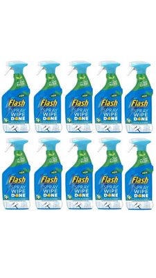 Flash Wipe Done Bathroom Cleaner Spray White Blossom, (10 x 800ml)