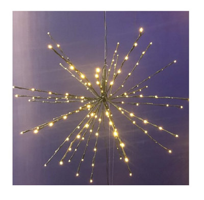 Flashing 72 LED Hanging Polestar Christmas Star Light 45cm Black Warm ...