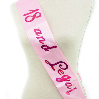 Flashing LED 18 and Legal 18th Birthday Sash Gifts Party Decorations ...