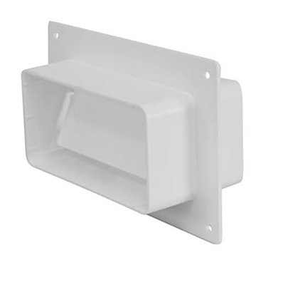 Flat Channel 55mm x 110mm Wall Plate with Non Return Valve