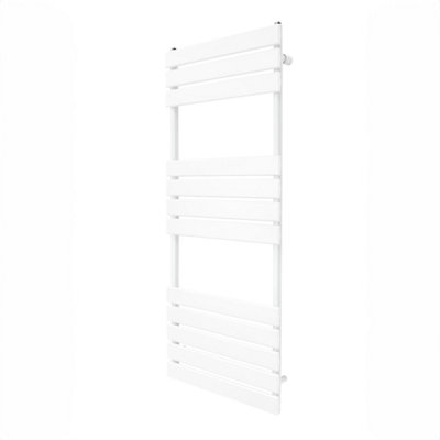 Flat Panel Towel Radiator - 1200mm x 450mm - White | DIY at B&Q