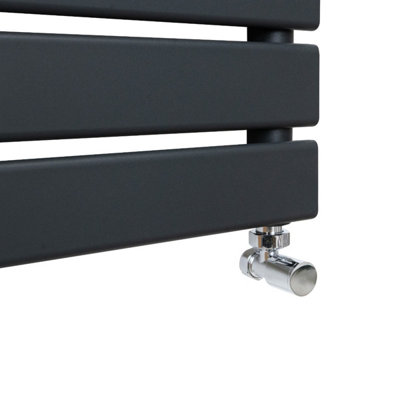 Flat Panel Towel Radiator - 1200mm x 600mm - Anthracite Grey