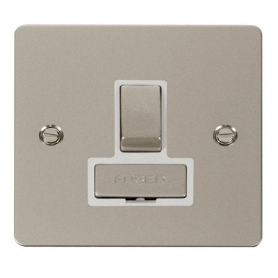 Flat Plate Pearl Nickel 13A Fused Ingot Connection Unit Switched ...