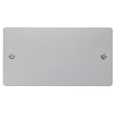 Flat Plate Polished Chrome 2 Gang Blank Plate - SE Home