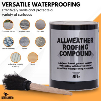 Flat Roof Waterproofing Compound 5L with Application Brush - Quality ...