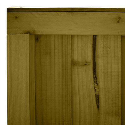 Flat Top Feather Edge Fence Panel (Pack of 4) Width: 6ft x Height: 3ft ...