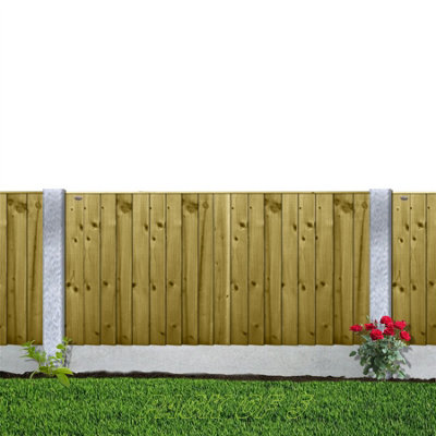 Flat Top Feather Edge Fence Panel (Pack of 5) Width: 6ft x Height: 3ft ...