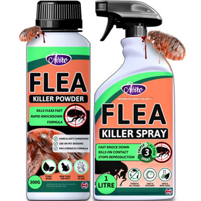 Flea Killer Spray And Flea Powder Bundle Pack | DIY at B&Q