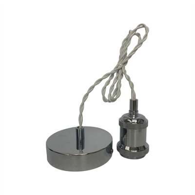 Flex - Polished Chrome Retro Ceiling Pendant Flex Kit for Shades