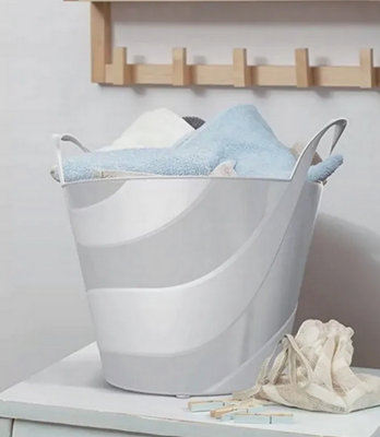 Flexi Bucket Plastic Tub Bin Storage Feed Garden Building Laundry Toys ...