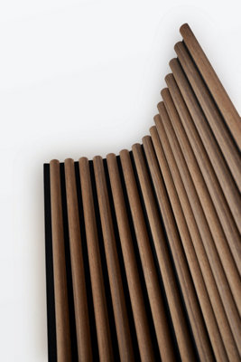 Flexi Fluted Acoustic Panel - Walnut (240cm x 60cm) Volga Panels™