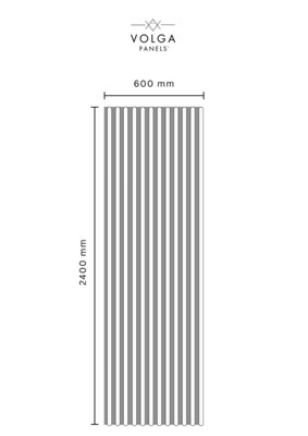 Flexi Fluted Acoustic Panel - Walnut (240cm x 60cm) Volga Panels™
