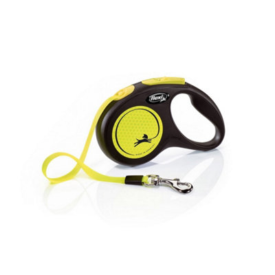 Flexi New Neon Small Retractable Dog Lead Yellow (5m)