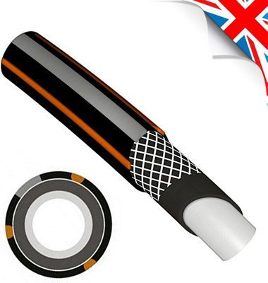 Flexible 4 Layer Hose Pipe 1/2 Inch 30m Carbon Anti Kink 25 Bar Pressure