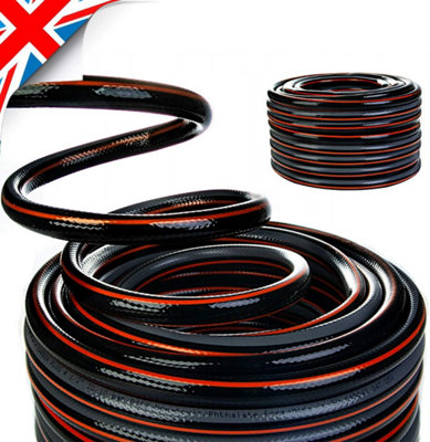 Flexible 4 Layer Hose Pipe 1/2 Inch 30m Carbon Anti Kink 25 Bar Pressure