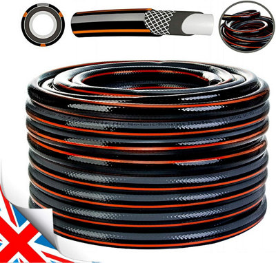 Flexible 4 Layer Hose Pipe 1/2 Inch 50m Carbon Anti Kink 25 Bar Pressure