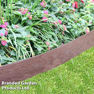 Flexible and Durable Plastic Garden Border Edging 10m Rolls 12.5cm Tall ...