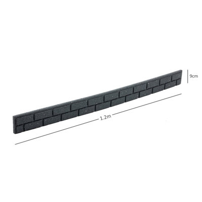 Flexible Bricks Style Garden Border 1.20m Grey - Garden Lawn Edging ...