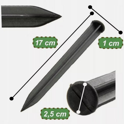 FLEXIBLE GARDEN BORDER GRASS LAWN PATH EDGING WITH PLASTIC PEGS 40mm ...