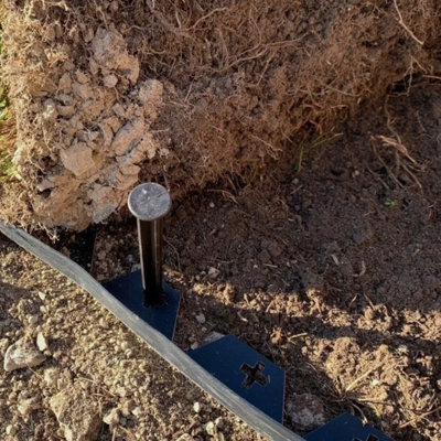 FLEXIBLE GARDEN BORDER GRASS LAWN PATH EDGING WITH PLASTIC PEGS 60mm ...